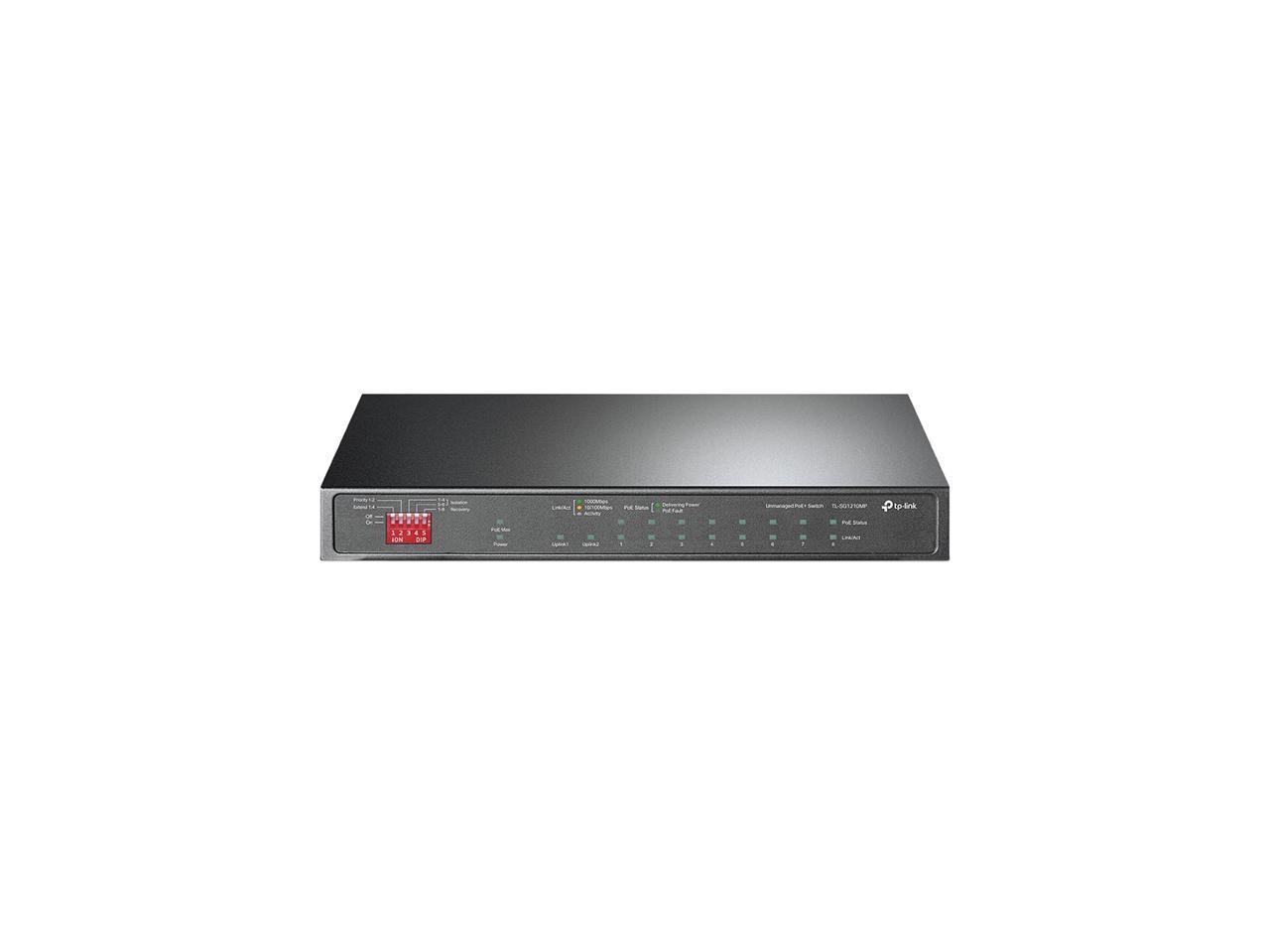 TP-Link TL-SG1210MP | 8 Port Gigabit PoE Switch | 8 PoE+ Ports @123W, w ...