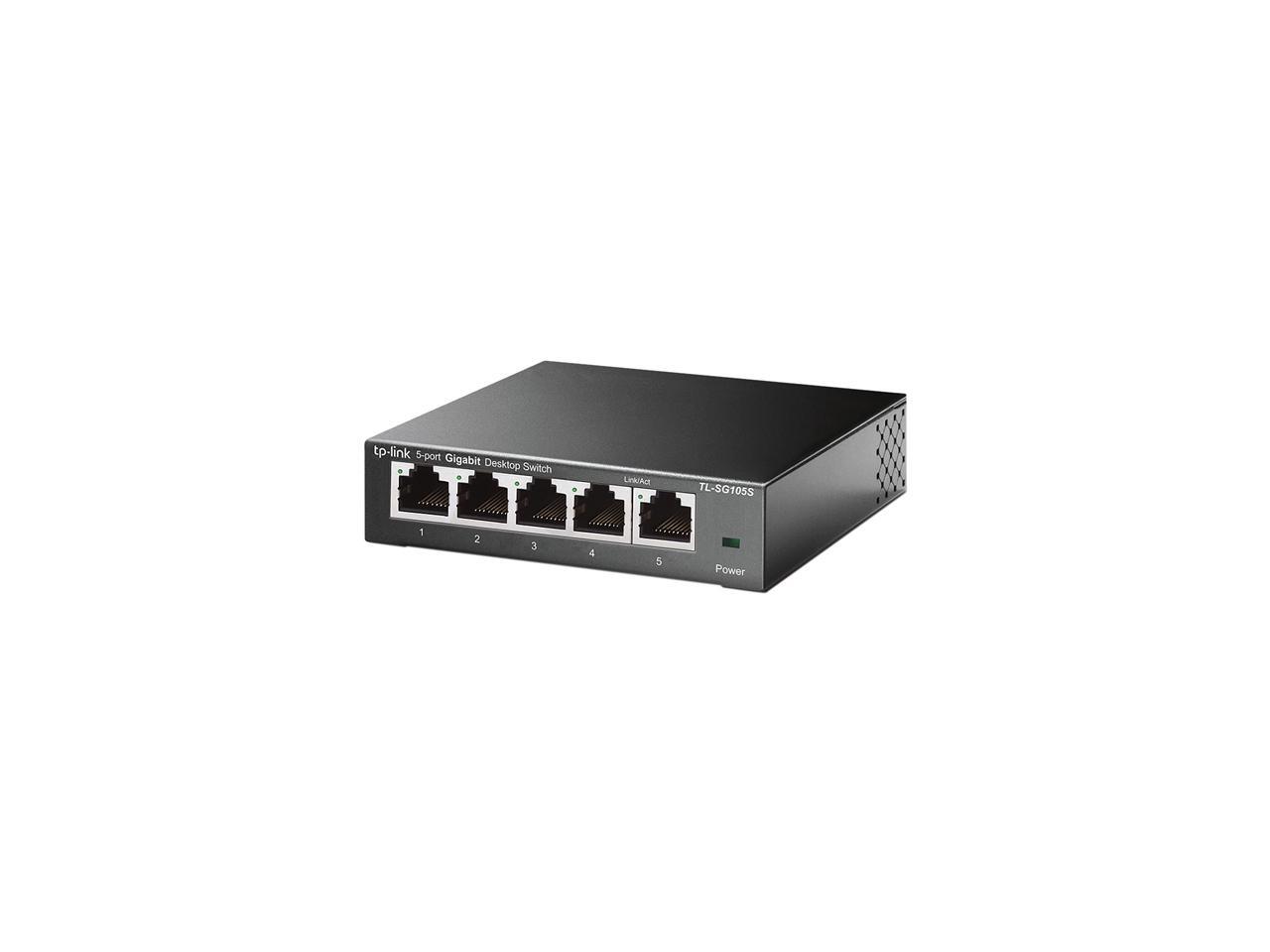 TP-Link TL-SG105S | 5 Port Gigabit Ethernet Switch | Desktop/Wall-Mount ...