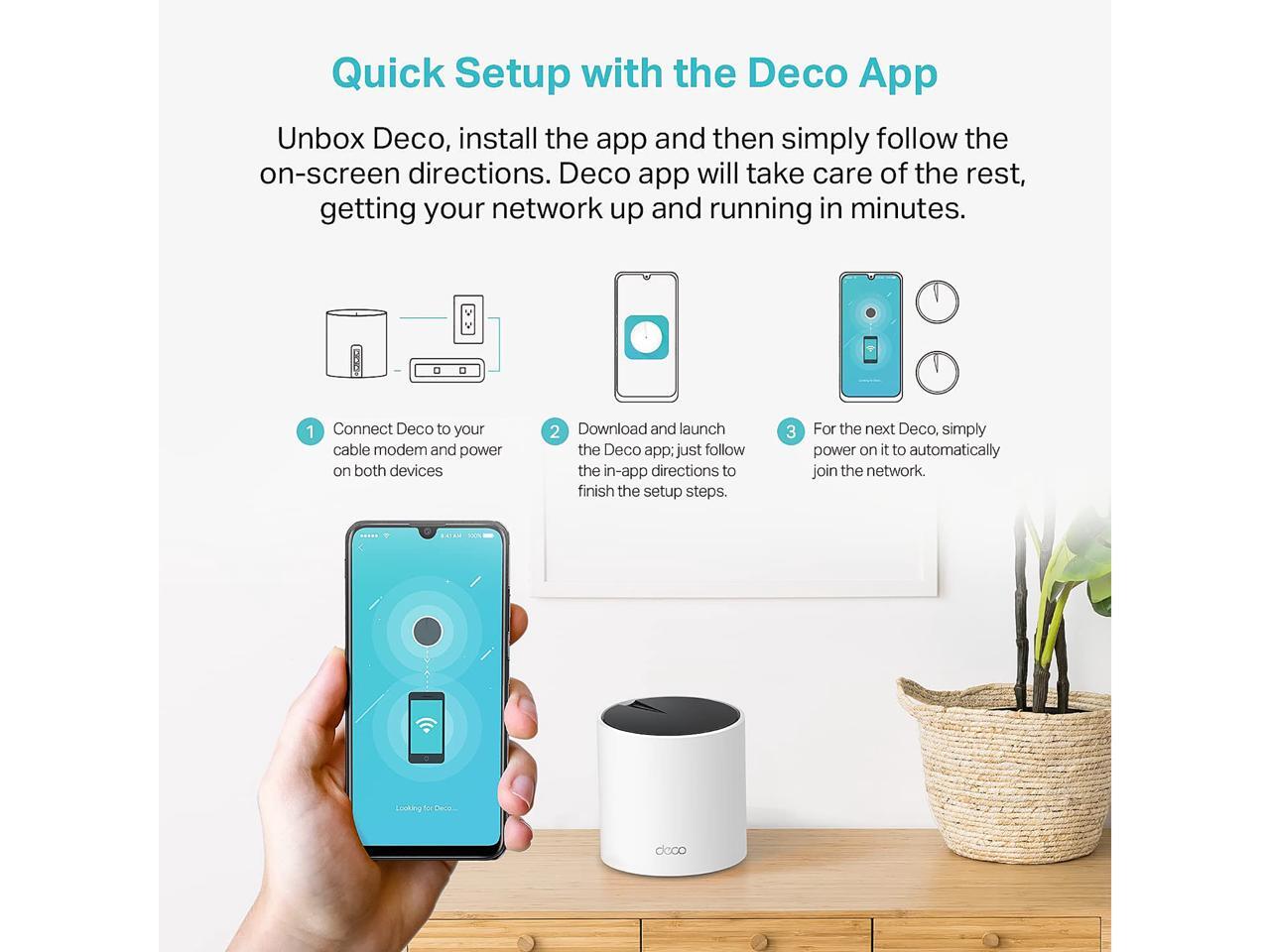 TP-Link Deco X55(2-pack) AX3000 Whole Home Mesh WiFi 6 System White ...