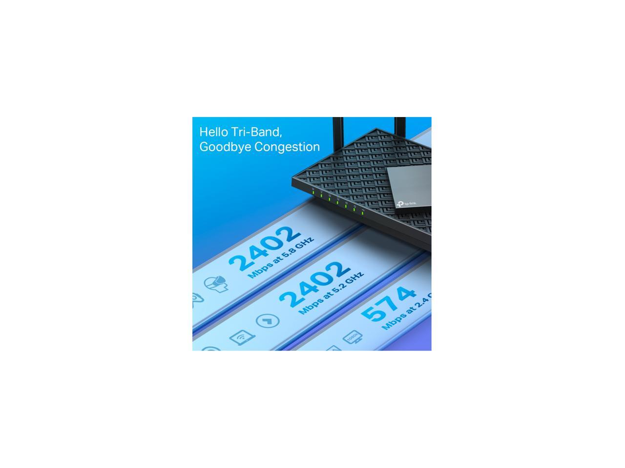 TP-Link AX5400 Tri-Band WiFi 6 Router (Archer AX75)- Gigabit Wireless ...