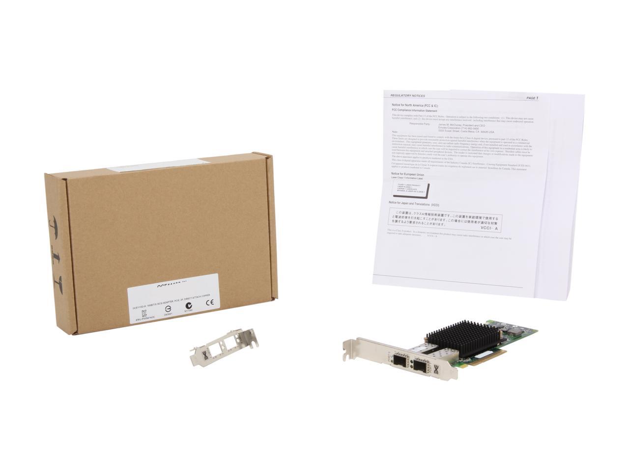 Emulex OCe11102-IX PCIe Express 2.0 Dual-channel 10GBase-CR (direct ...