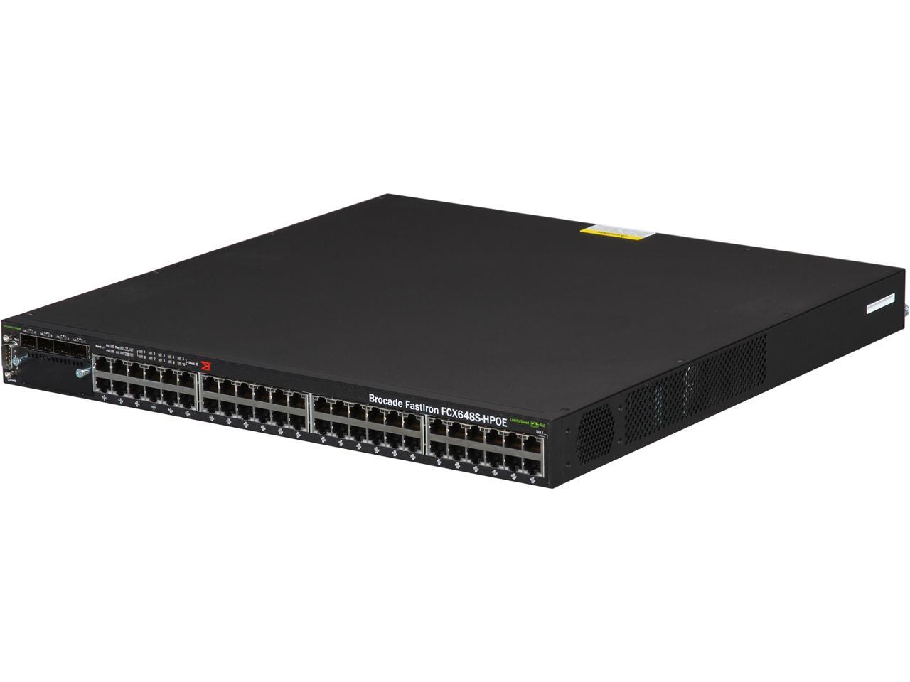 Brocade FastIron CX FCX648S-HPOE Layer 3 Switch - Newegg.com