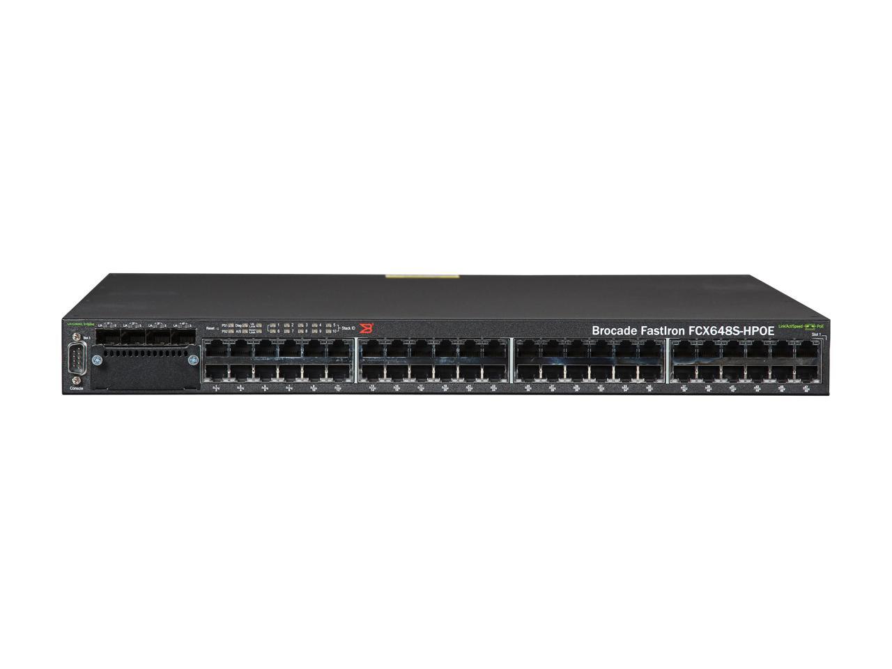Brocade FastIron CX FCX648S-HPOE Layer 3 Switch - Newegg.com