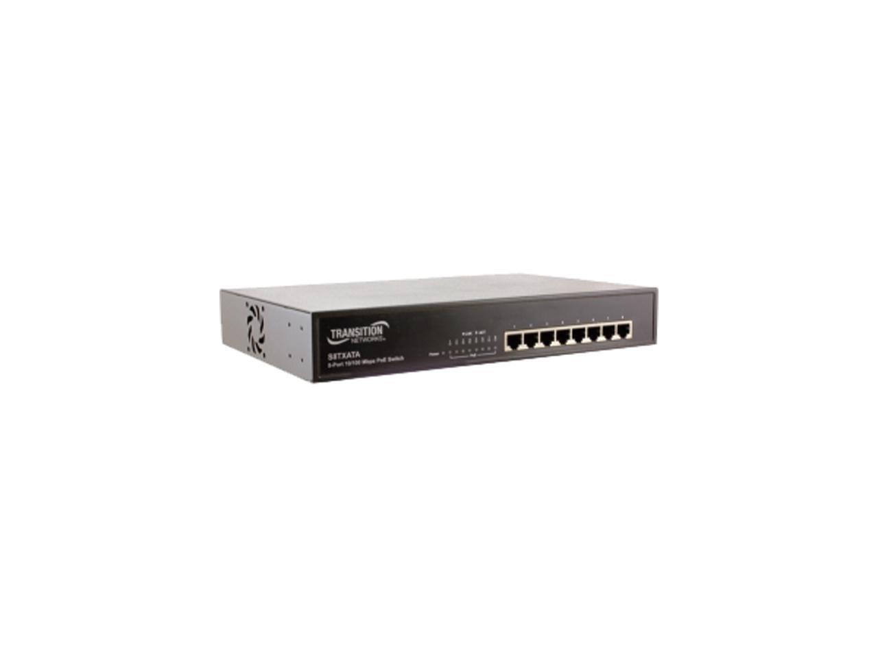 Transition Networks 8-Port 10/100/Base-TX PoE Plus Switch - Newegg.com
