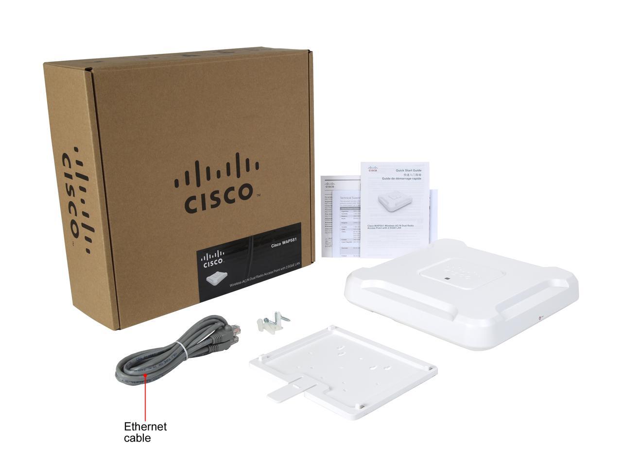 Cisco WAP581 Wireless-AC Dual Radio Wave 2 Access Point with 2.5 GbE ...