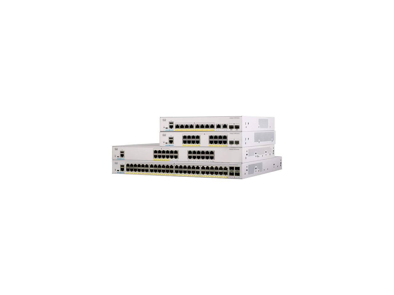Cisco Catalyst 1000-48P-4G-L Network Switch, 48 Gigabit Ethernet PoE+ ...