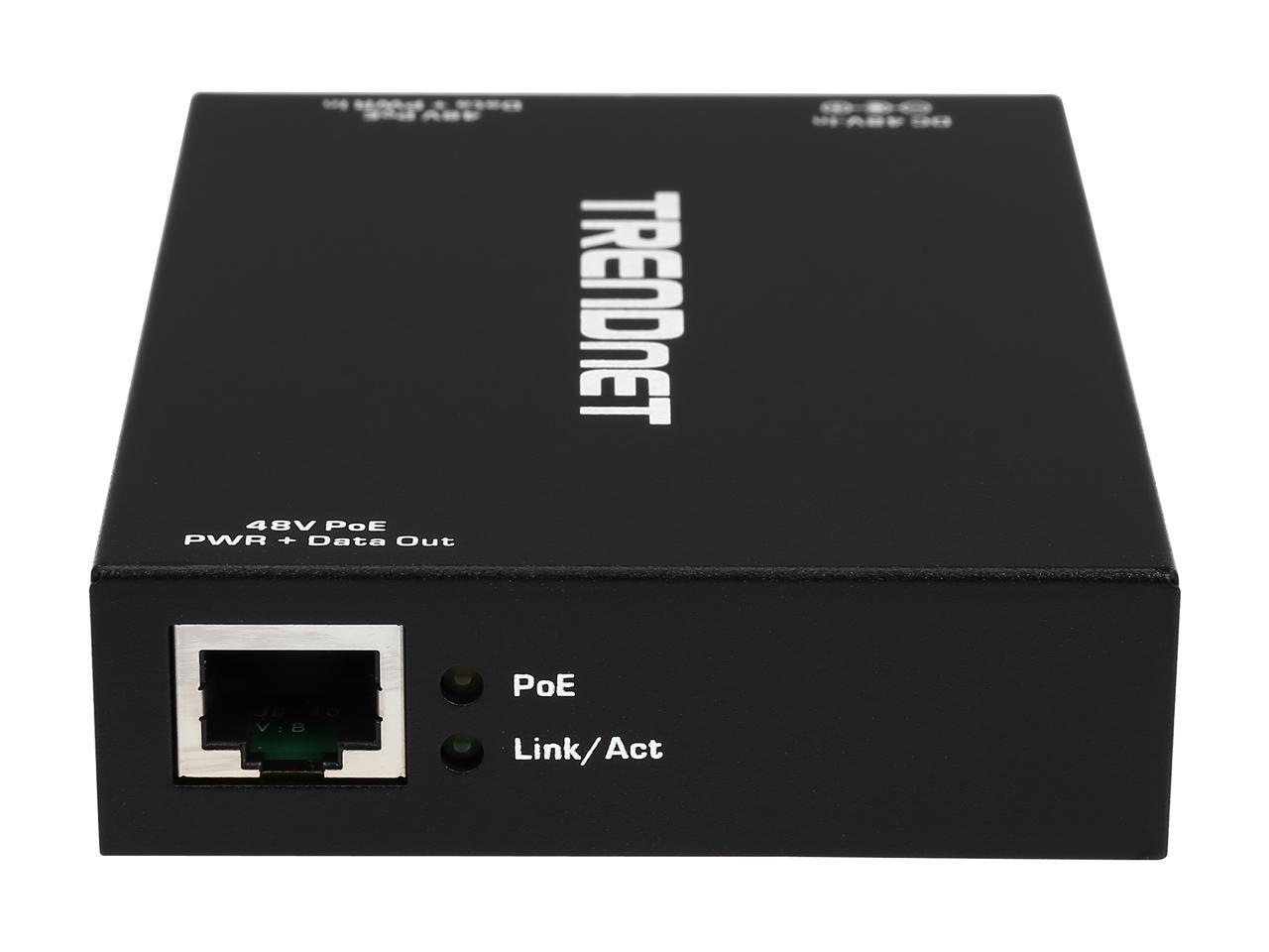 TRENDnet TPE-E100 1-port 10/100/1000Mbps PoE+ / PoE Repeater - Newegg.com