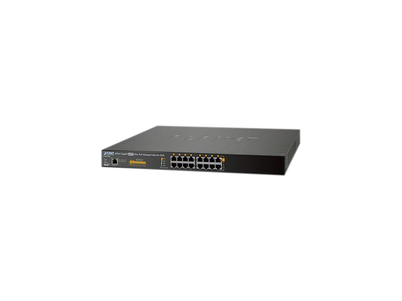 PLANET UPOE-800G 8-Port Gigabit 60W Ultra PoE Managed Injector Hub (400 ...