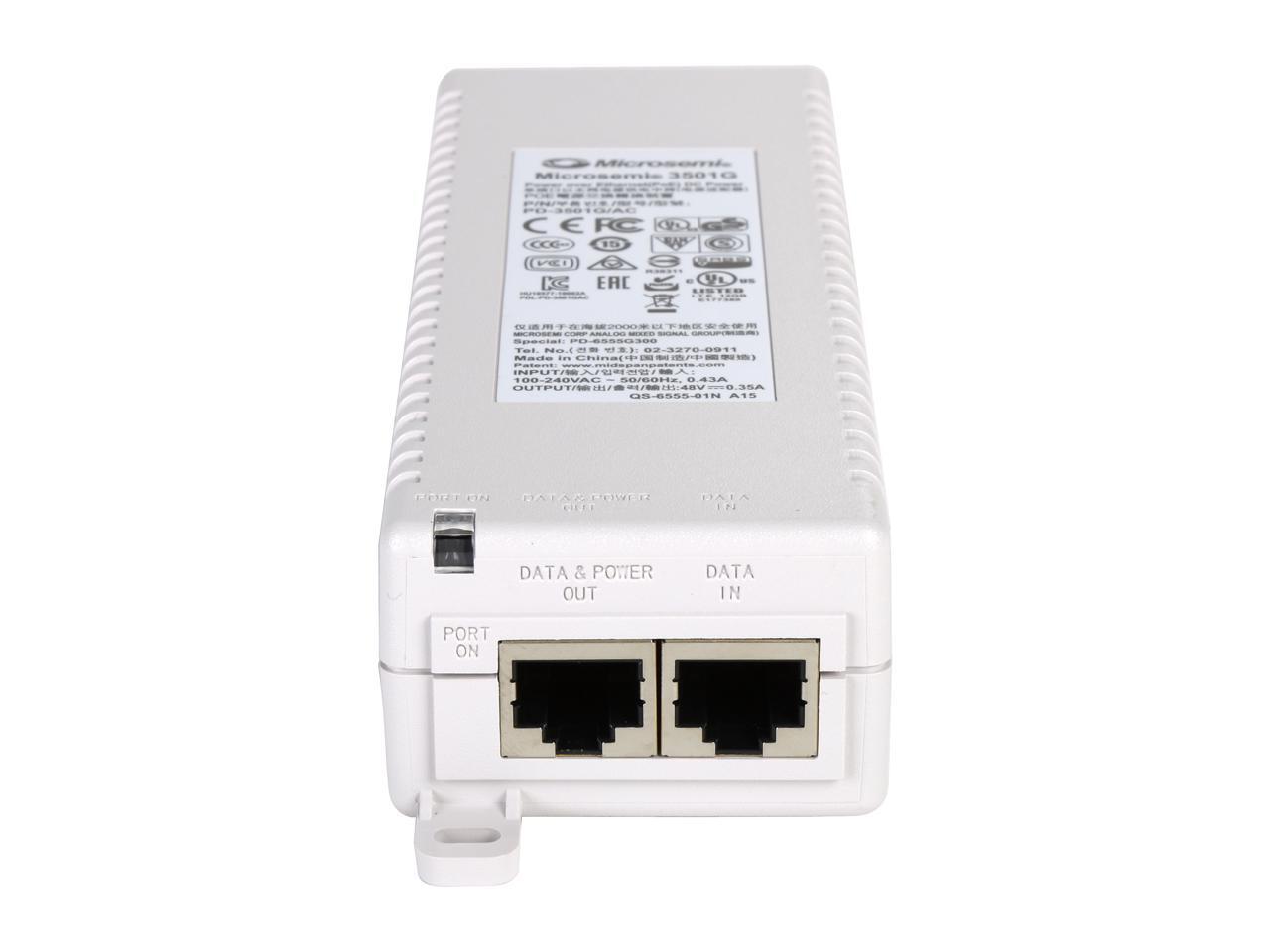 Microsemi PD-3501G/AC 3501G Power over Ethernet Injector - Newegg.com