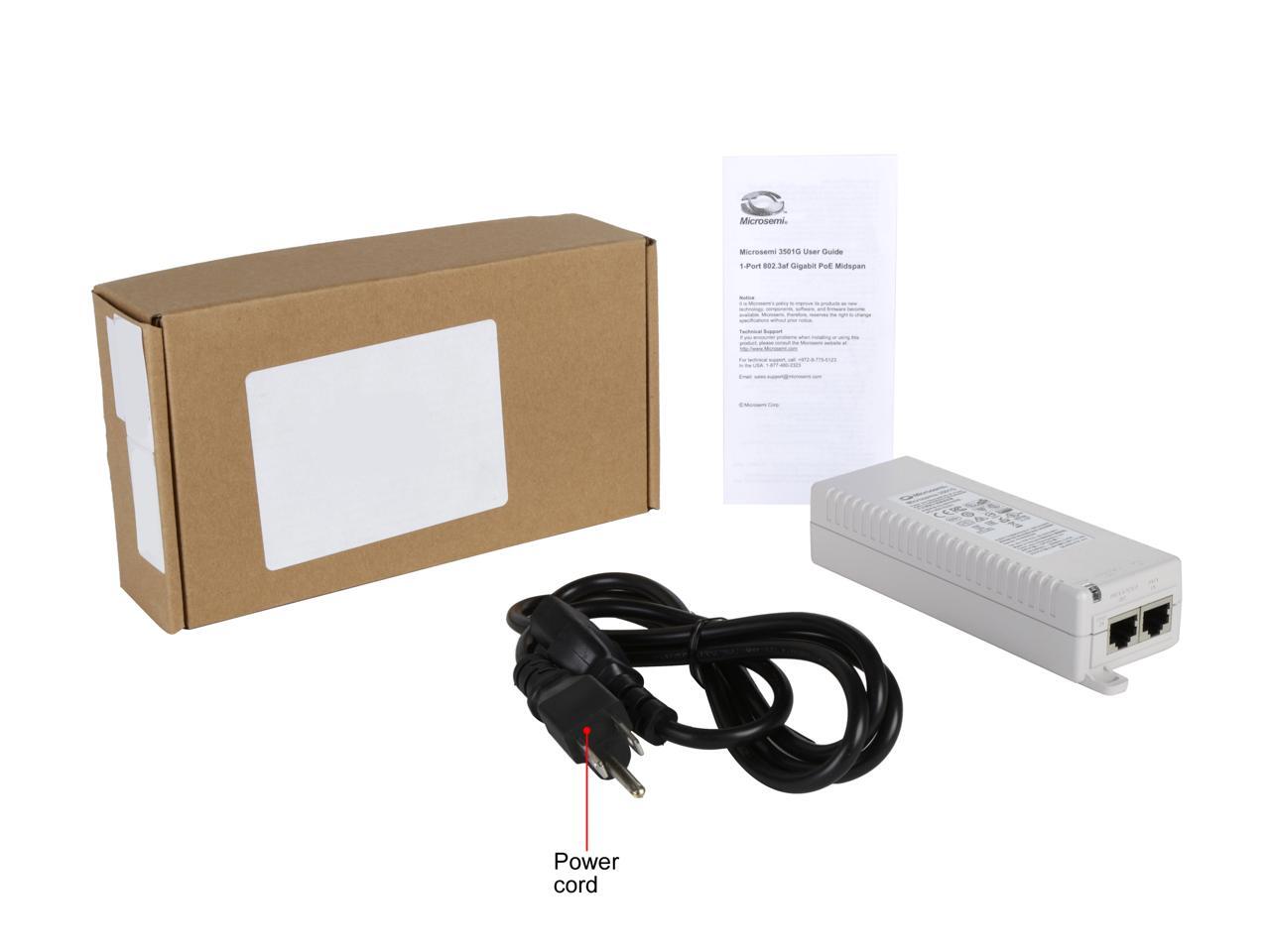 Microsemi PD-3501G/AC 3501G Power over Ethernet Injector - Newegg.com