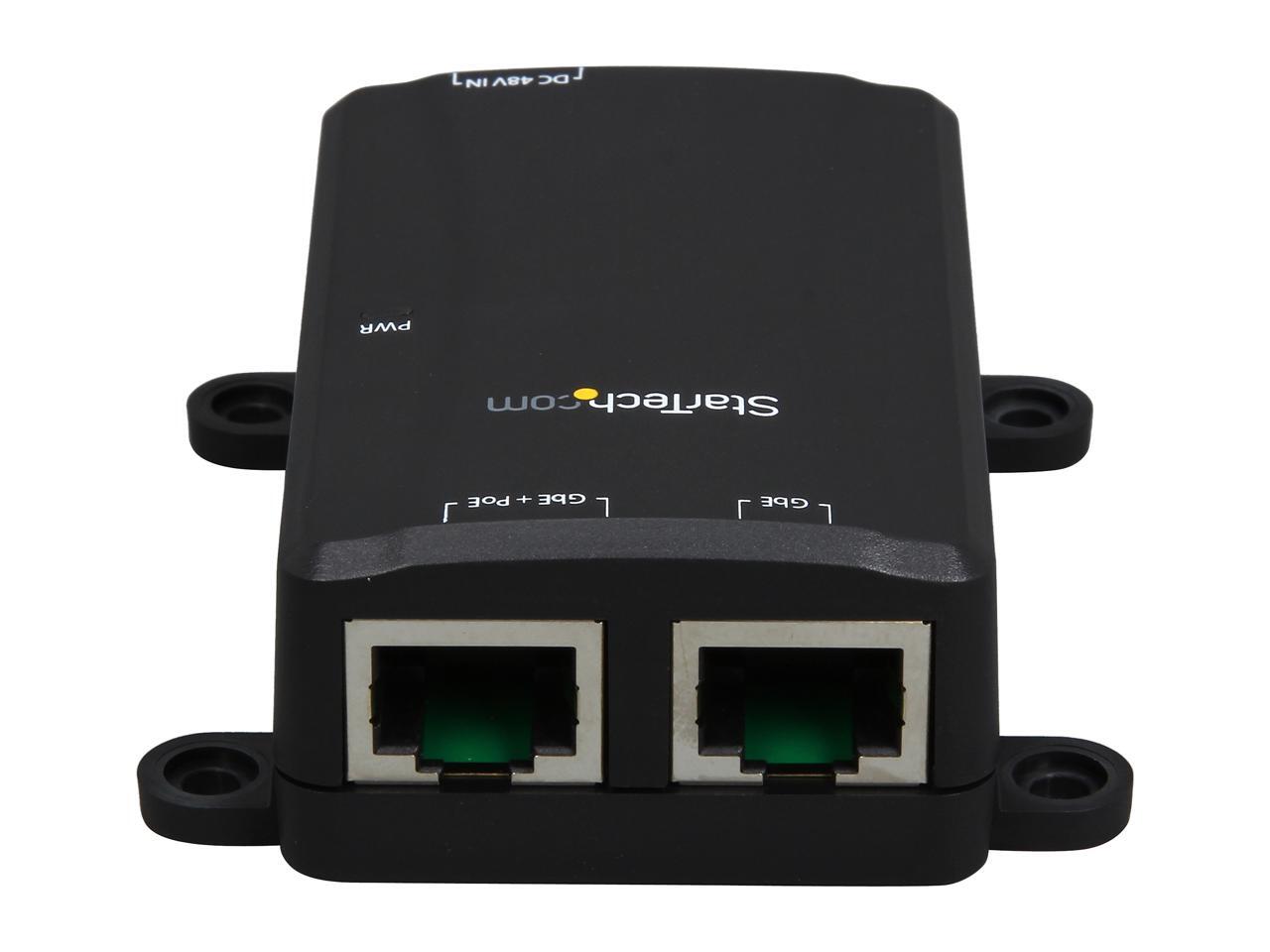 StarTech POEINJ1G 1 Port Gigabit Midspan - PoE+ Injector - 802.3at and ...