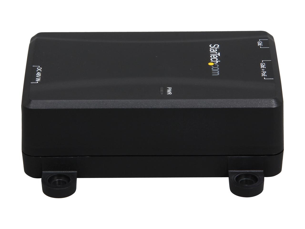 StarTech POEINJ1G 1 Port Gigabit Midspan - PoE+ Injector - 802.3at and ...