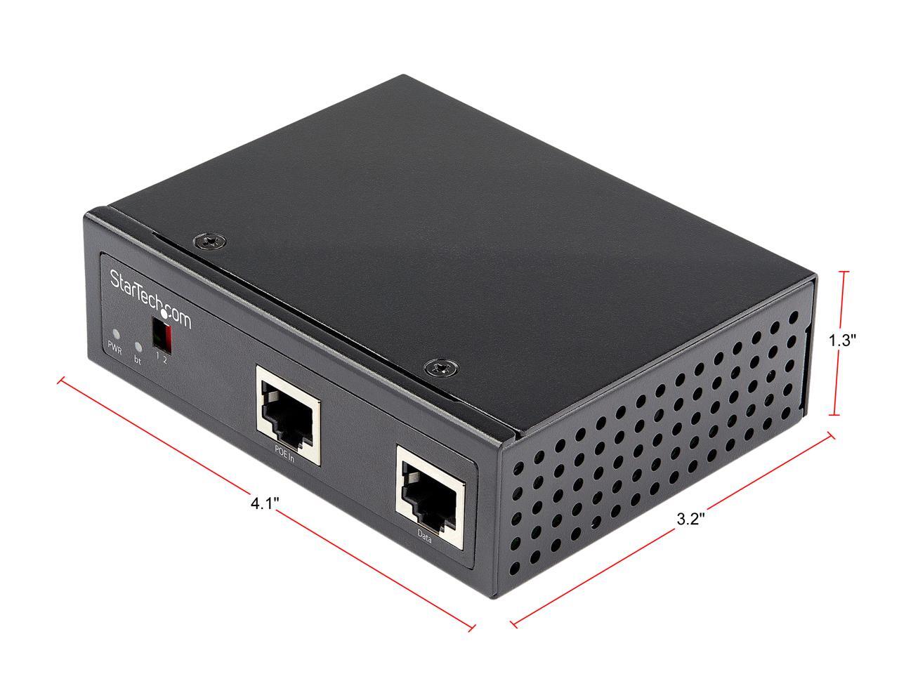 StarTech.com POESLT1G48V Industrial Gigabit PoE Splitter - 90W High ...