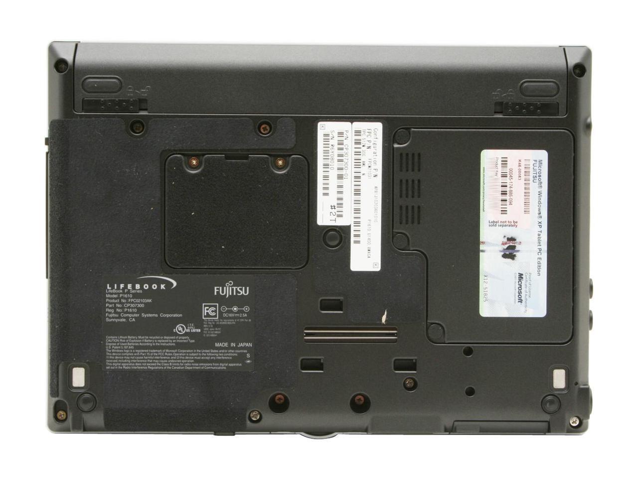 Fujitsu LifeBook P1610 (FPCM21031) 8.9" Tablet PC - Newegg.com