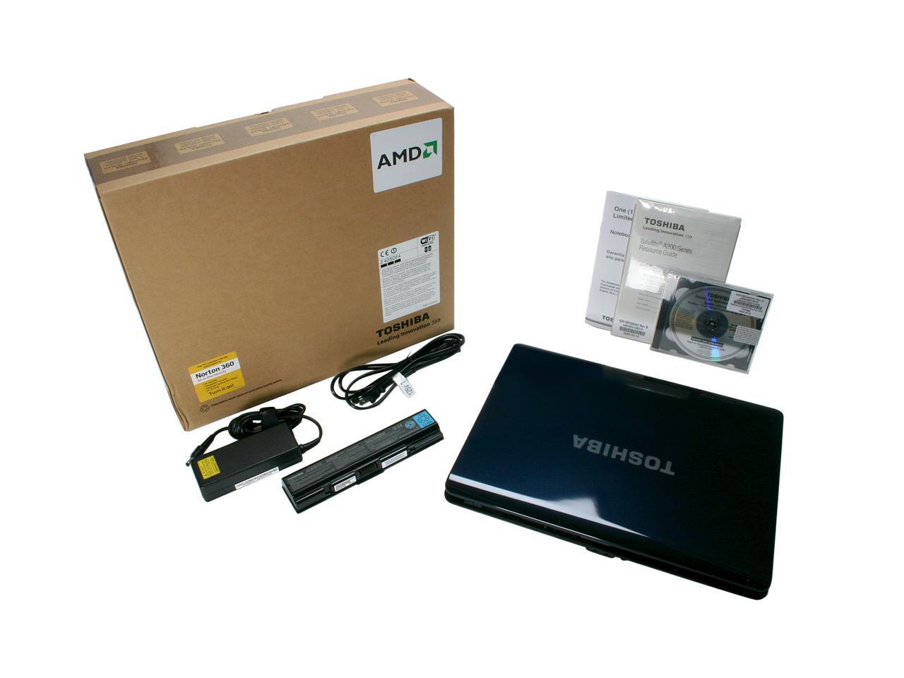 TOSHIBA Laptop Satellite AMD Turion 64 X2 TL-60 2GB Memory 200GB HDD ...