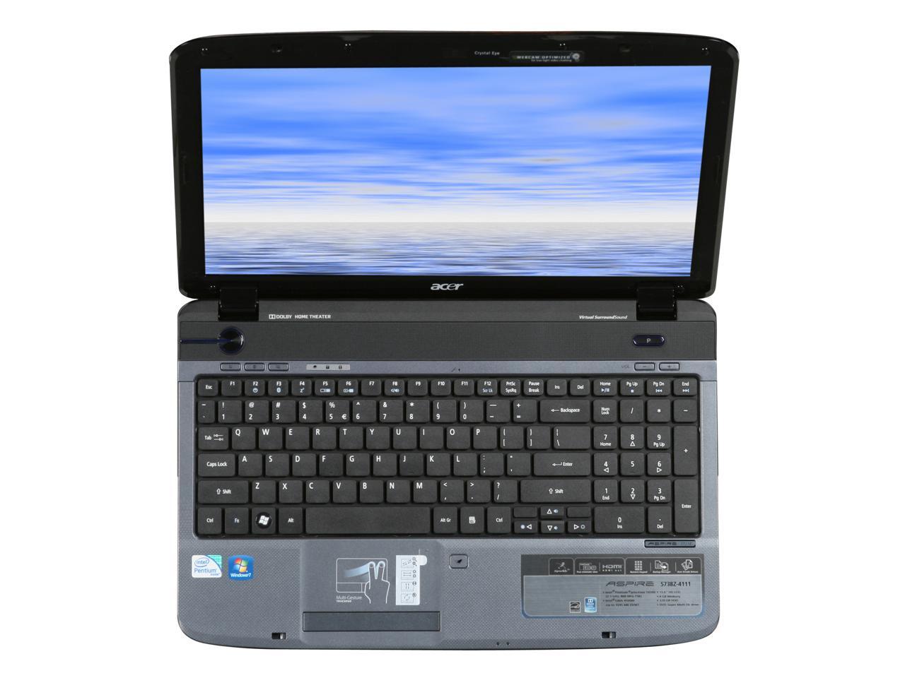 Acer Laptop Aspire Intel Pentium T4300 4GB Memory 320GB HDD Intel GMA ...