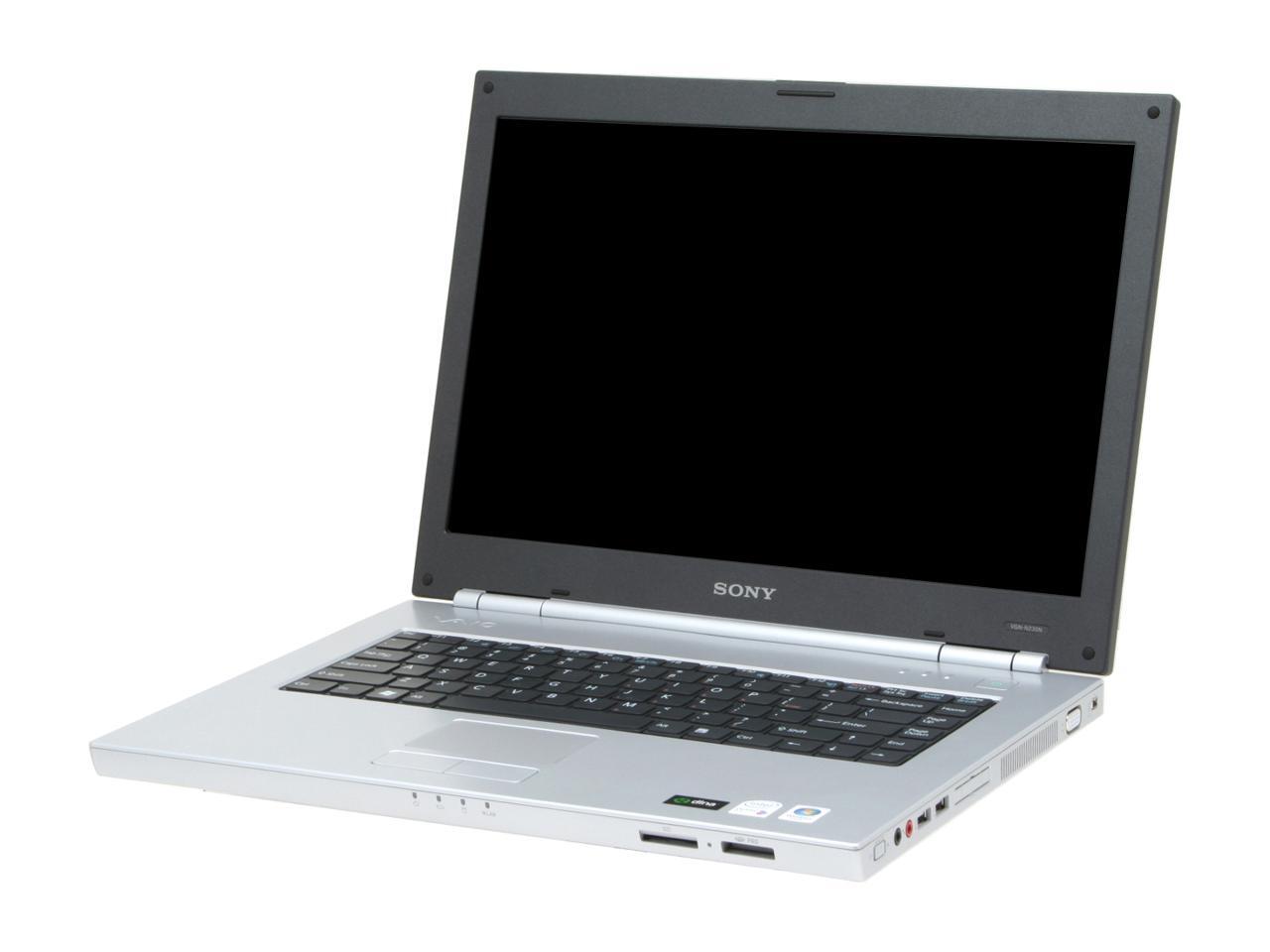 SONY Laptop VAIO N Series Intel Core Duo T2250 1GB Memory 100GB HDD ...