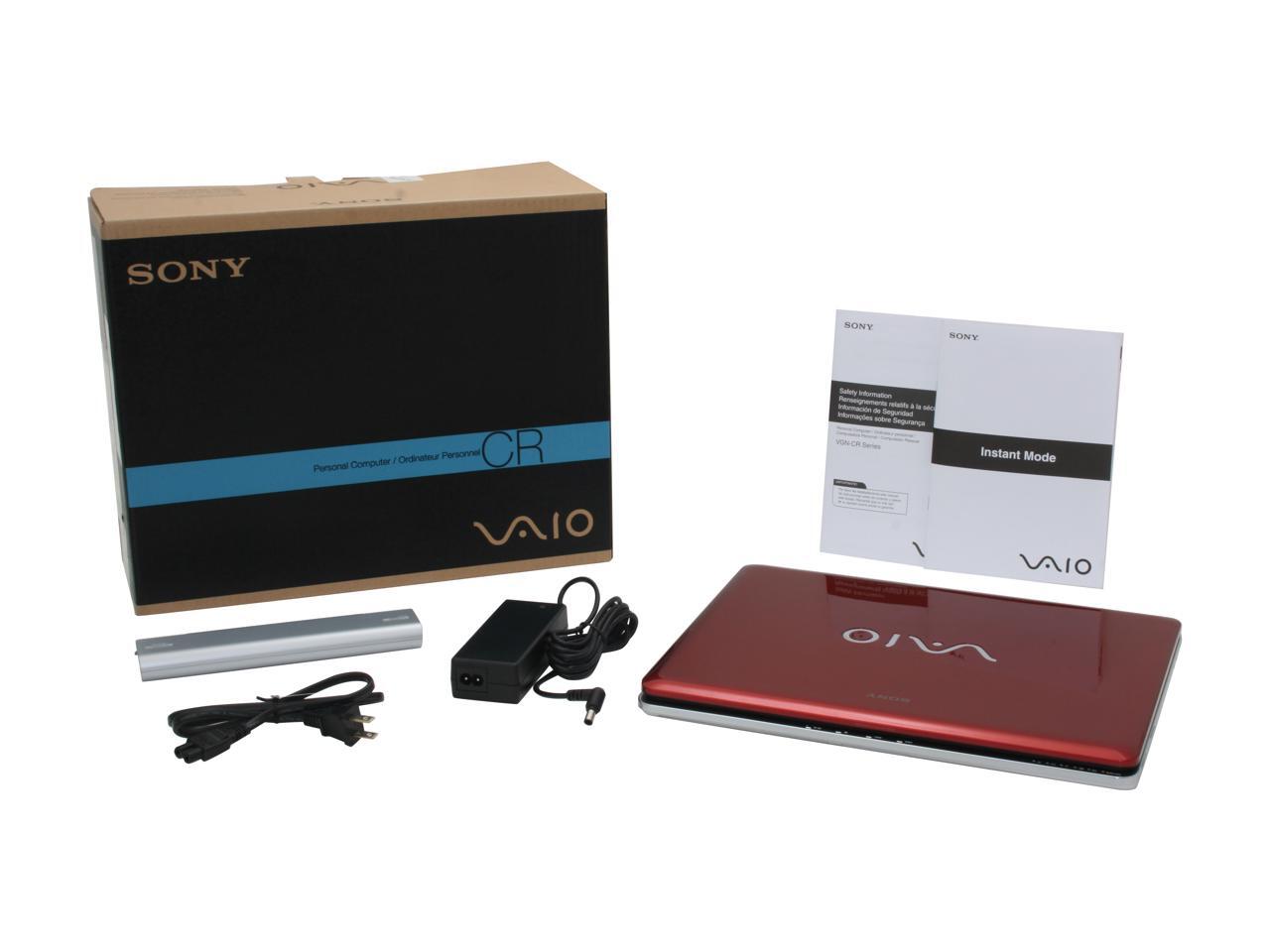 SONY Laptop VAIO CR Series Intel Core 2 Duo T7250 2GB Memory 250GB HDD ...