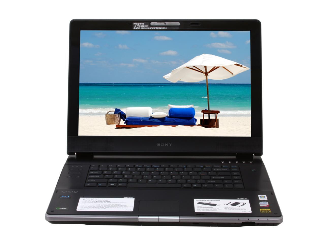 SONY Laptop VAIO AR Series Intel Core 2 Duo T8300 3GB Memory 400GB HDD NVIDIA GeForce 8400M GT ...