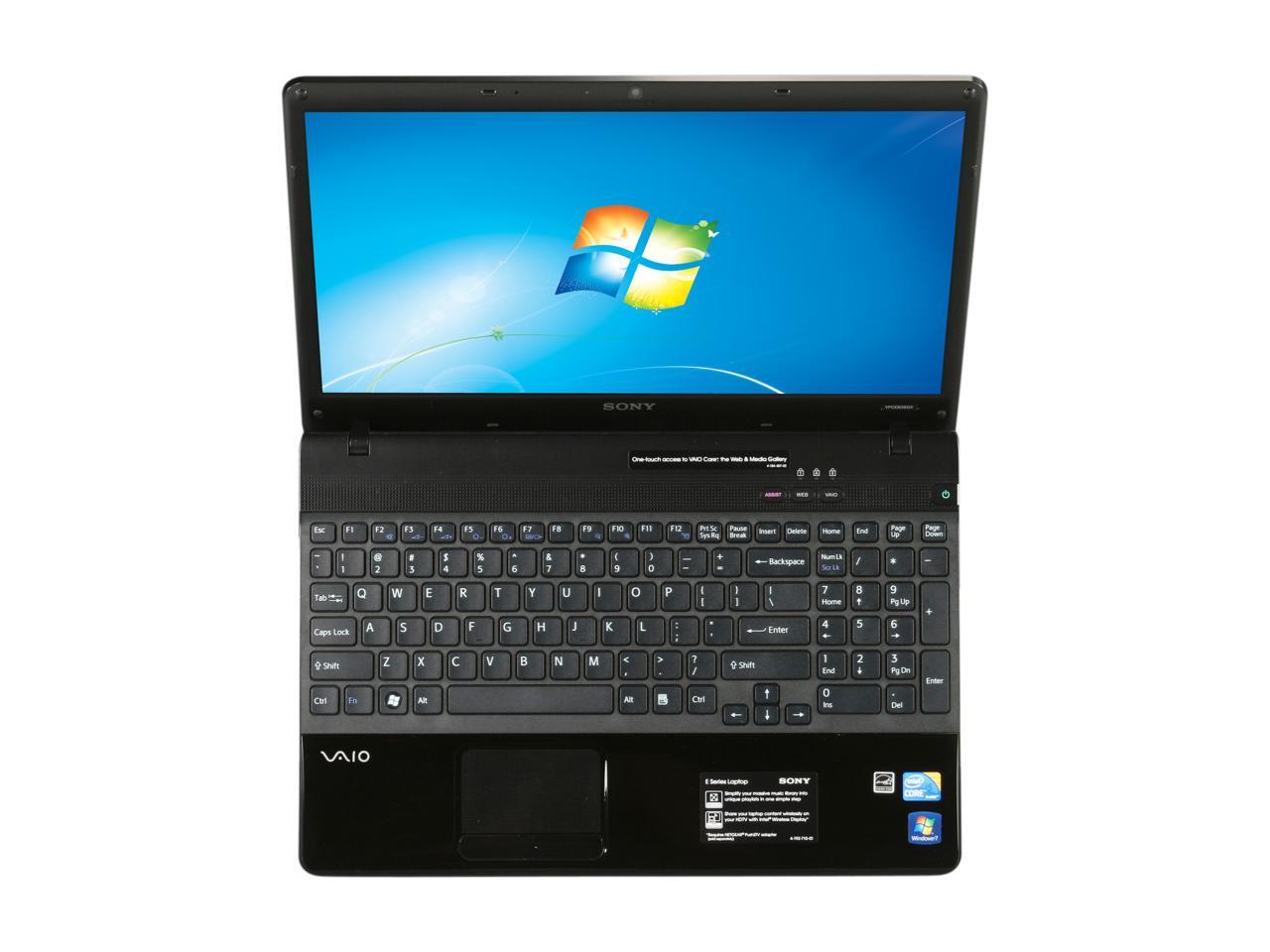 SONY Laptop VAIO E Series Intel Core i5-460M 4GB Memory 500GB HDD Intel ...