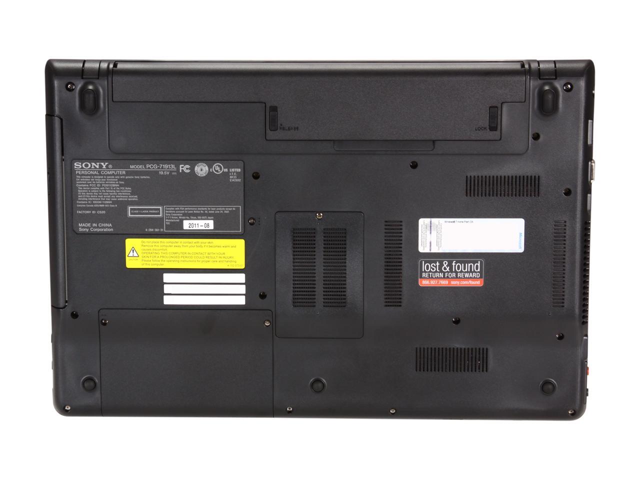 SONY Laptop VAIO EH Series VPCEH24FX/B Intel Core i3 2nd Gen 2330M (2 ...