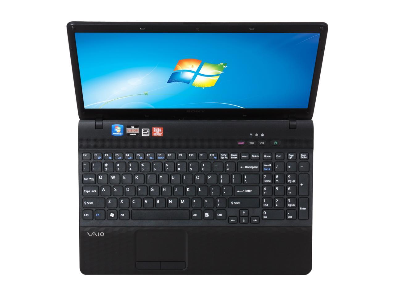 SONY Laptop VAIO EL Series AMD E-450 4GB Memory 320GB HDD AMD Radeon HD ...
