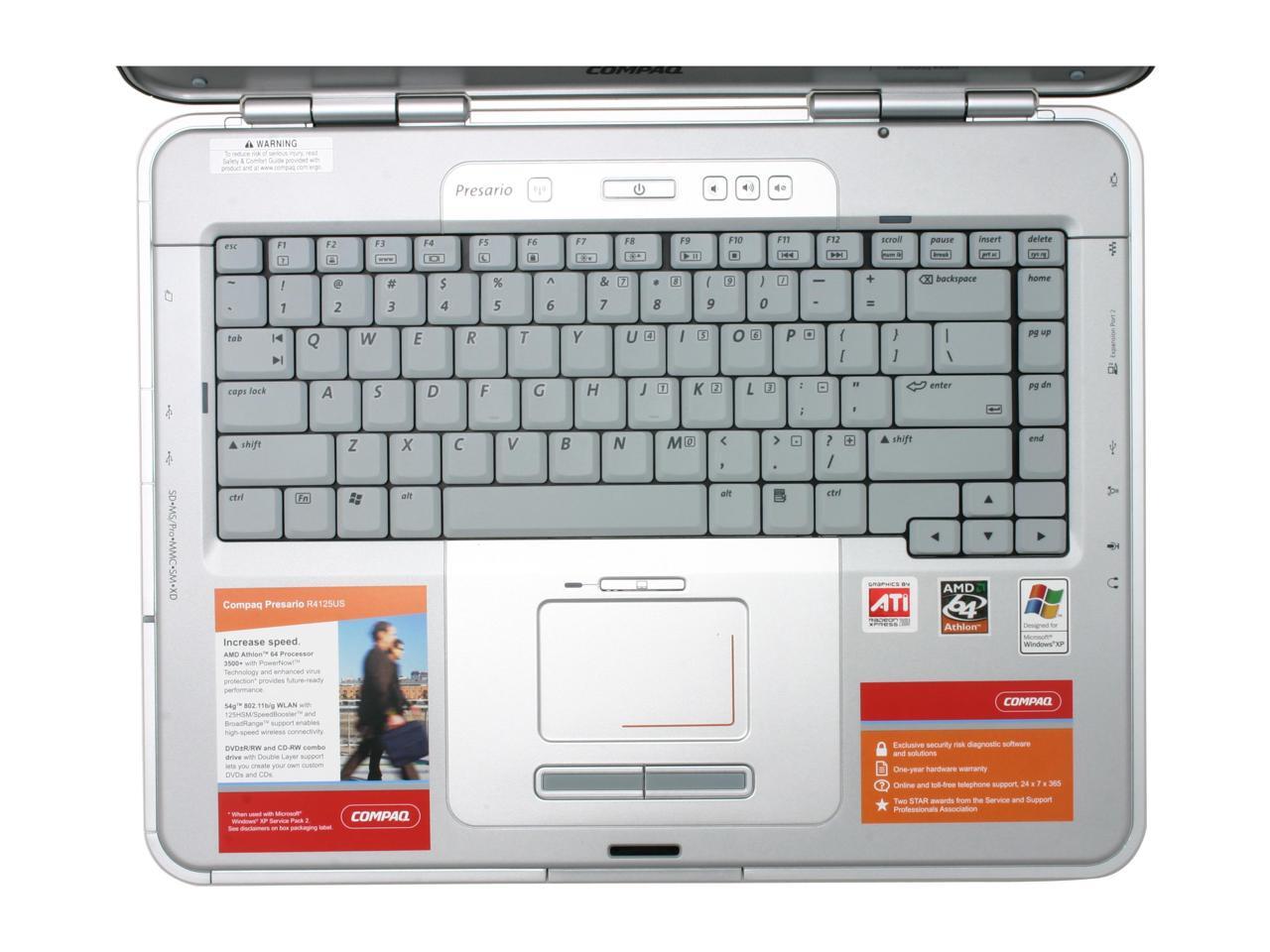 COMPAQ Presario R4125US NoteBook AMD Athlon 64 3500+ 15.4" Wide XGA ...