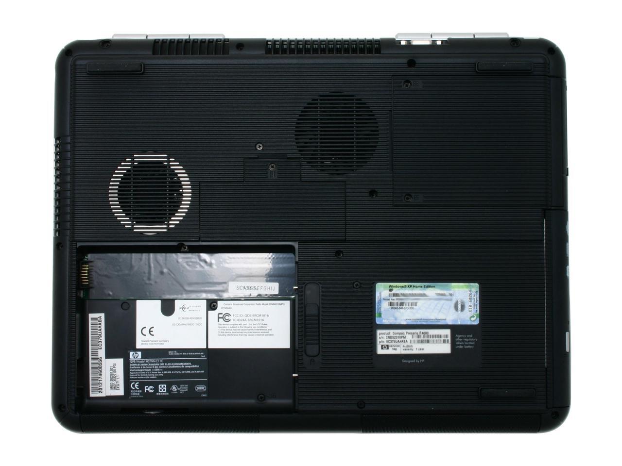 COMPAQ Presario R4125US NoteBook AMD Athlon 64 3500+ 15.4" Wide XGA ...