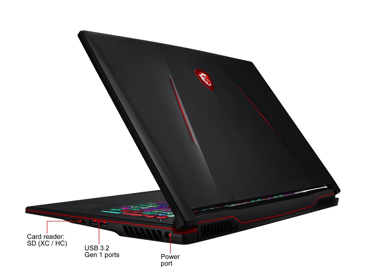 MSI GL63 9SDK-610 Gaming Laptop Intel Core i7-9750H 2.60 GHz 15.6 ...