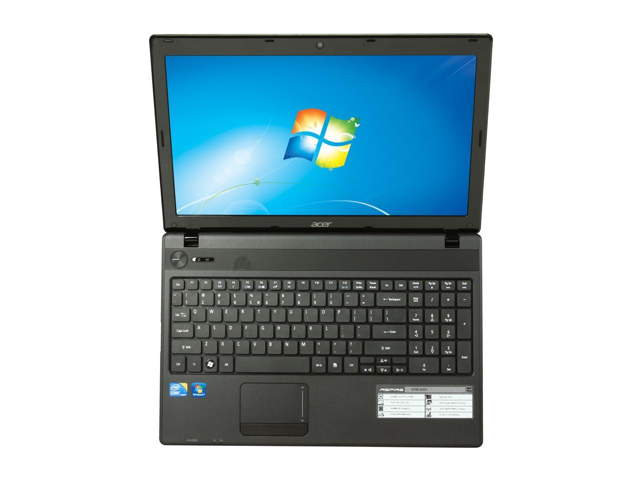 Acer Laptop Aspire Intel Core i3-370M 4GB Memory 640GB HDD Intel HD ...