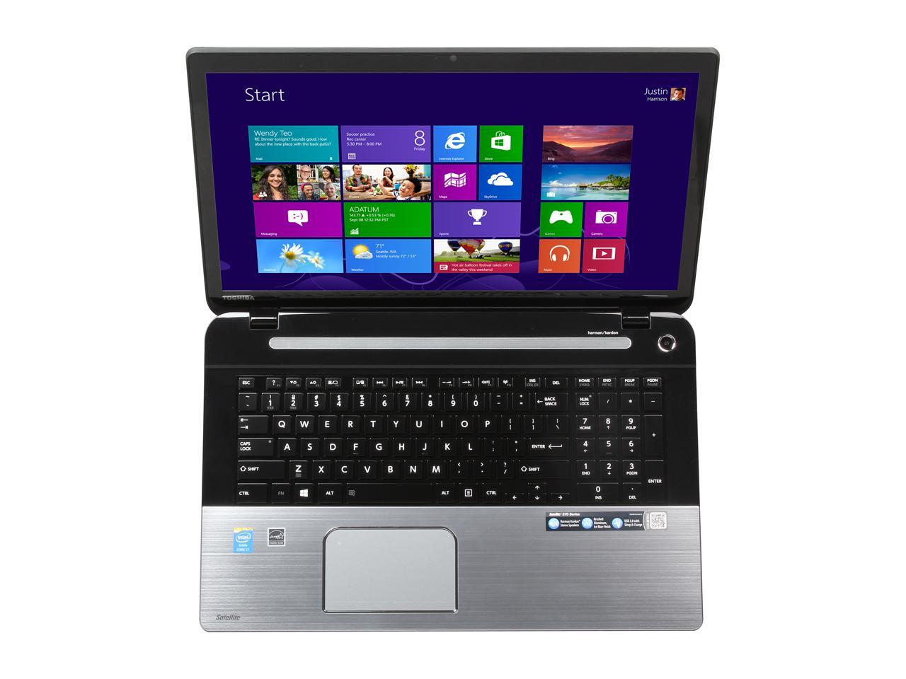 TOSHIBA Laptop Satellite Intel Core i7-4700MQ 8GB Memory 1TB HDD Intel ...