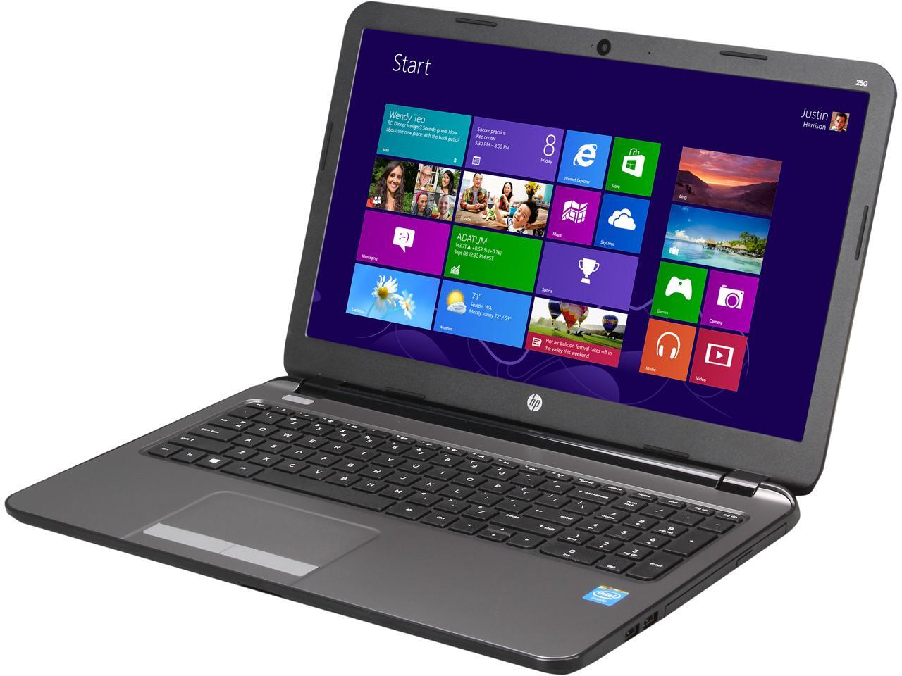 HP Laptop 250 G3 Intel Celeron N2815 2GB Memory 320GB HDD Intel HD ...