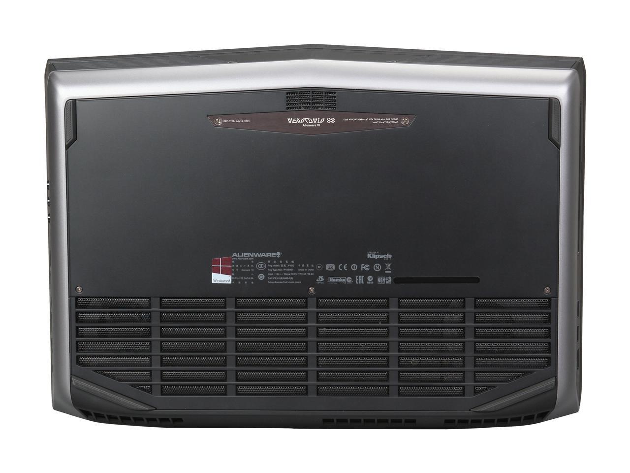 Alienware Laptop Intel Core i7 4th Gen 4700MQ (2.40GHz) 16GB Memory ...