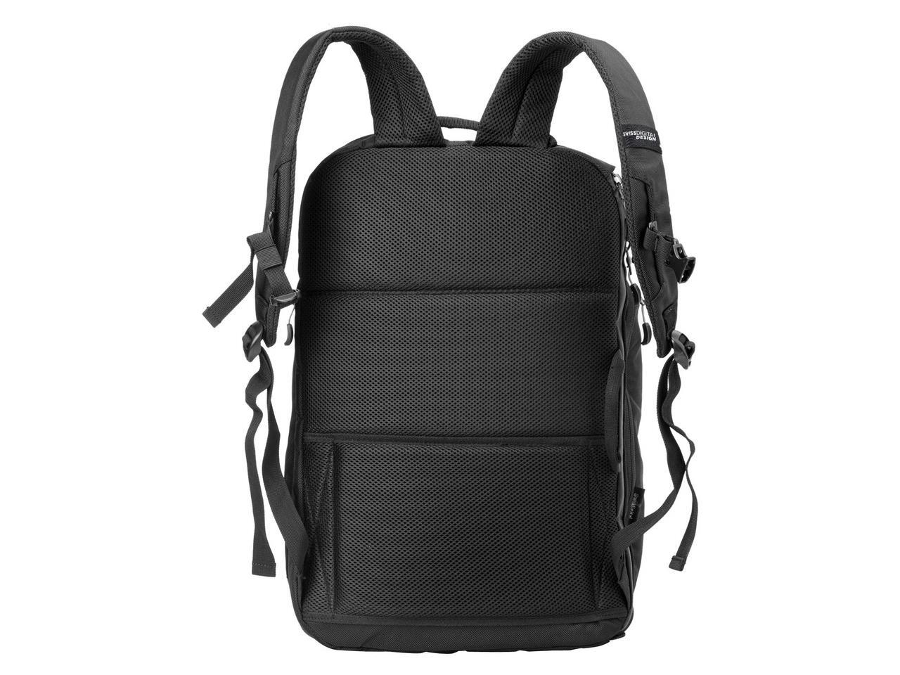 Swissdigital Black Java Business Travel Backpack - for 15.6" to 16 ...