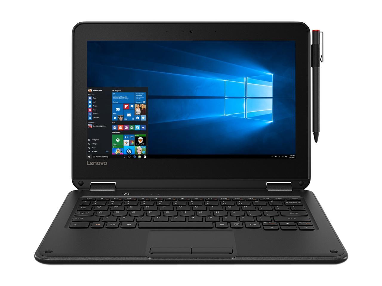 Lenovo 300e Winbook 81FY000TUS 11.6" Touchscreen LCD 2 in 1 Notebook ...
