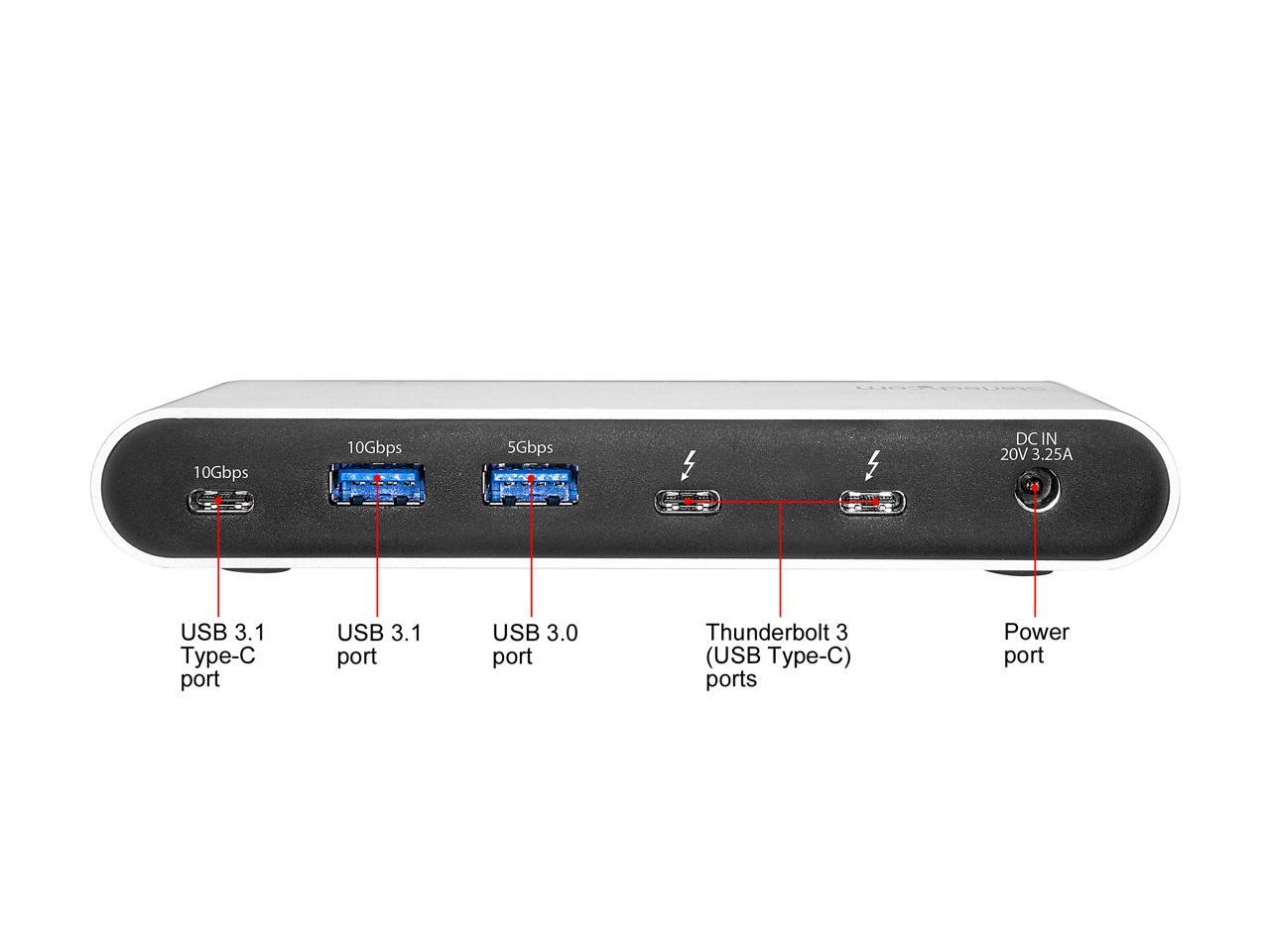 StarTech.com TB33A1C Thunderbolt 3 USB 3.1 Multi-Channel Hub Controller ...