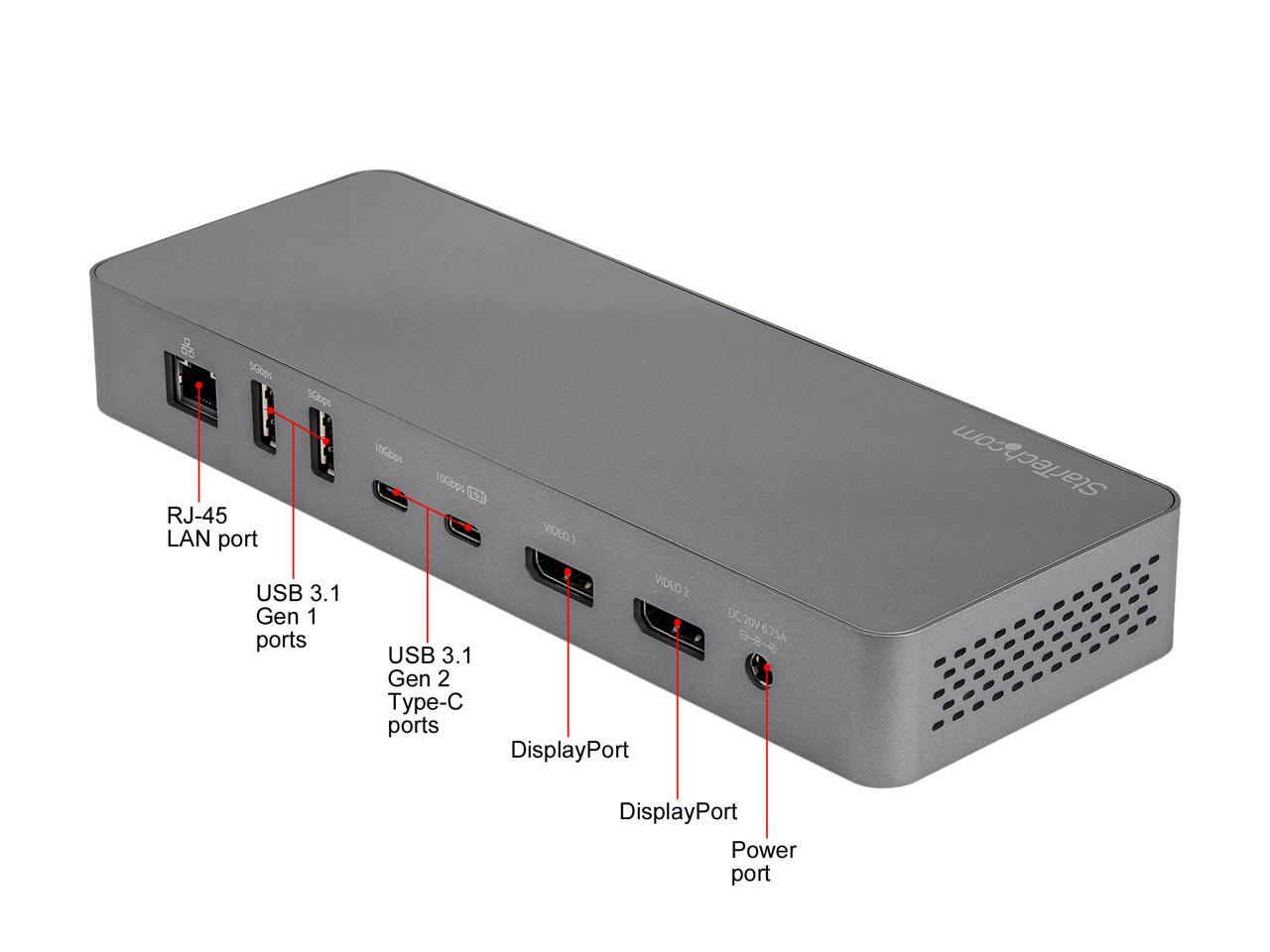 StarTech.com TB3CDOCKDP Universal Thunderbolt 3 Dock with USB-C Host ...