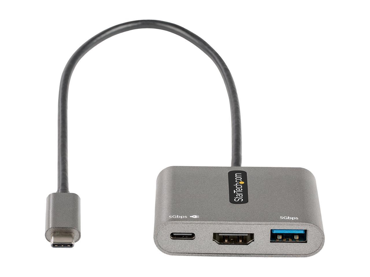 USB C Multiport Adapter, USB-C to HDMI 4K Video, 100W Power Delivery ...