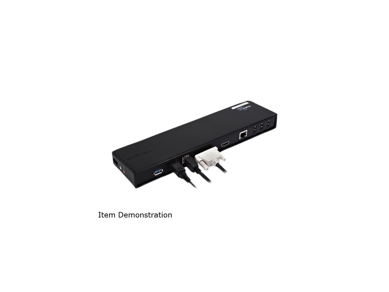 Targus Black ACP70CA SuperSpeed Dual Video Docking Station USB3.0 ...