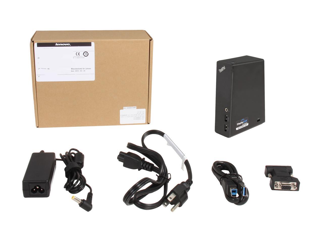 ThinkPad Black 0A33970 USB 3.0 Port Replicator - Newegg.ca