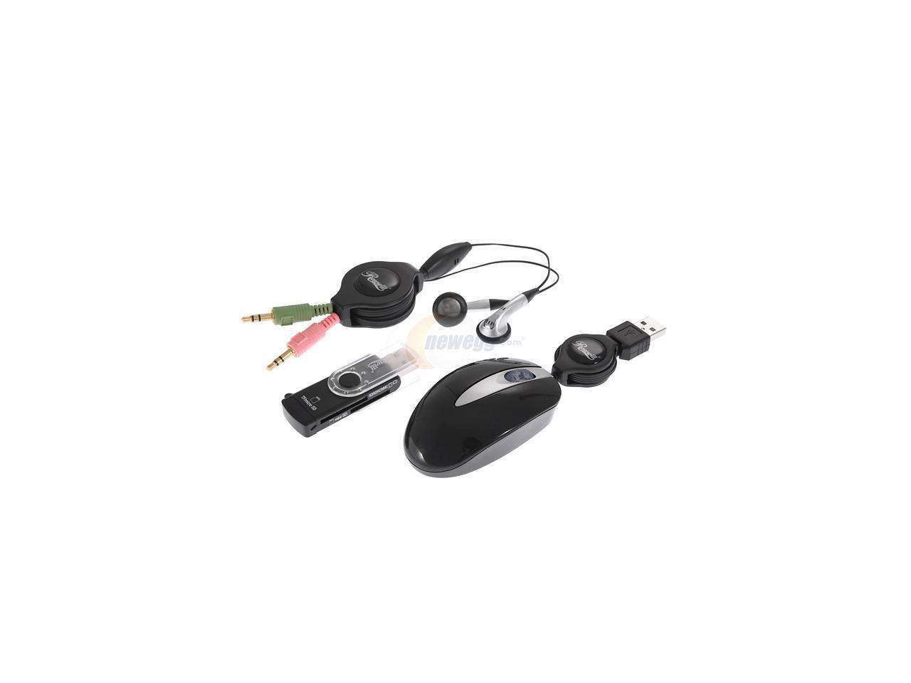 Rosewill Laptop Travel Kit (3 PCs: Mouse, Webphone & Card Reader) RNA ...
