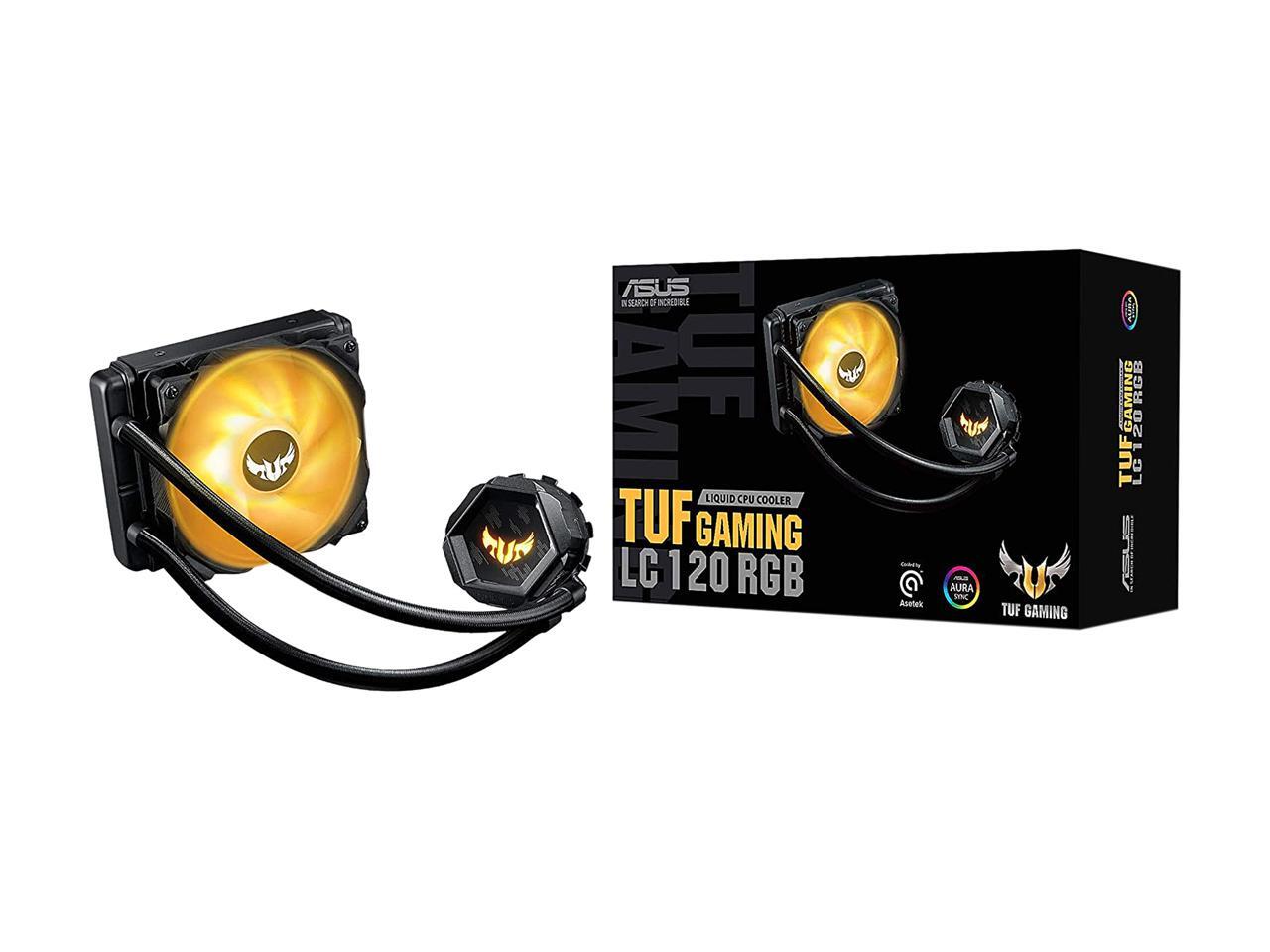 ASUS TUF Gaming LC 120 RGB All-in-one liquid CPU Cooler, Aura Sync, TUF ...