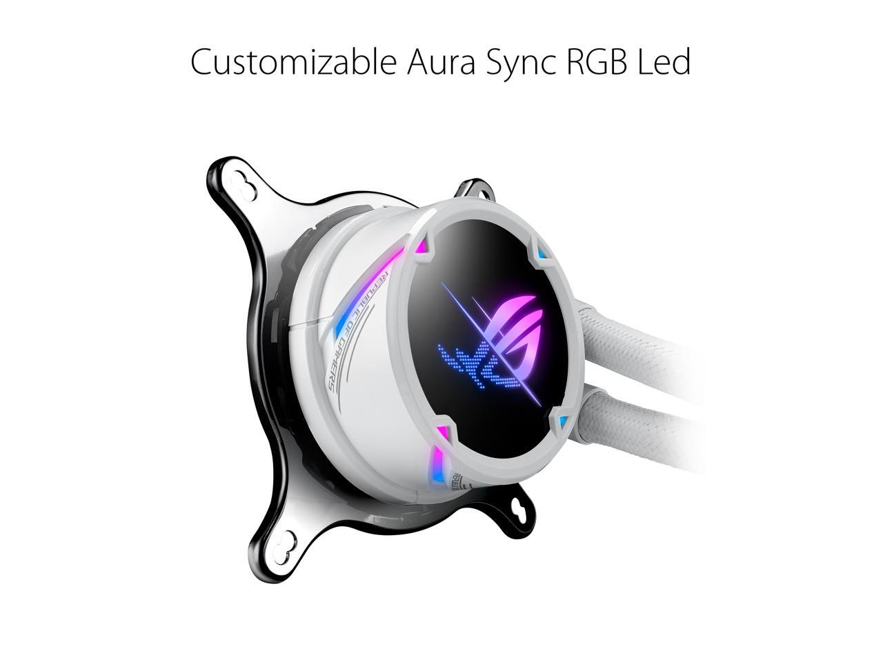 ASUS ROG Strix LC II 360 ARGB White Edition All-in-one AIO Liquid CPU ...