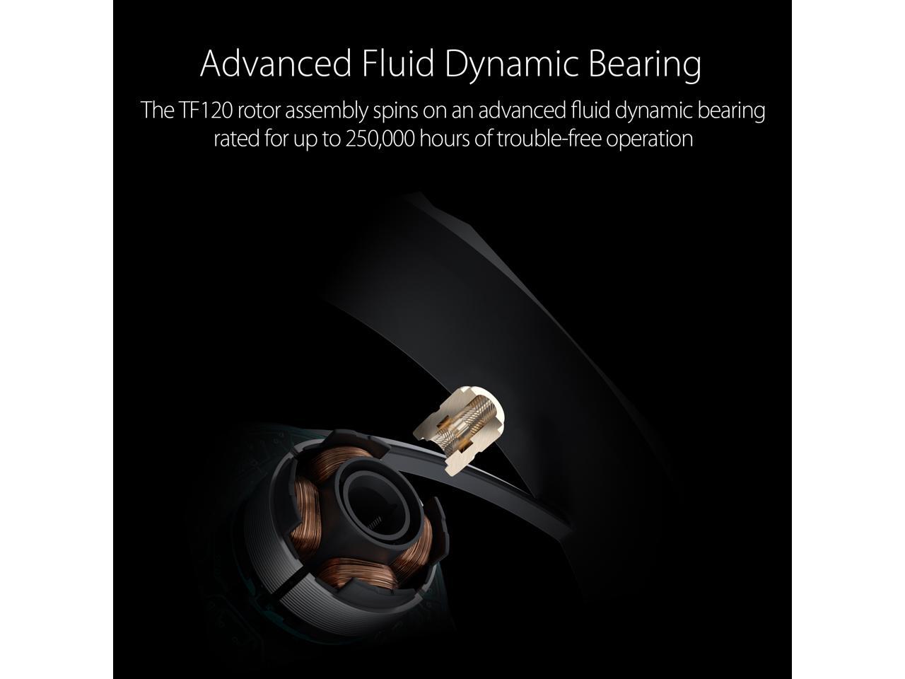 ASUS TUF Gaming TF120 ARGB Chassis Fan 3-Pin Customizable LEDs Blade ...