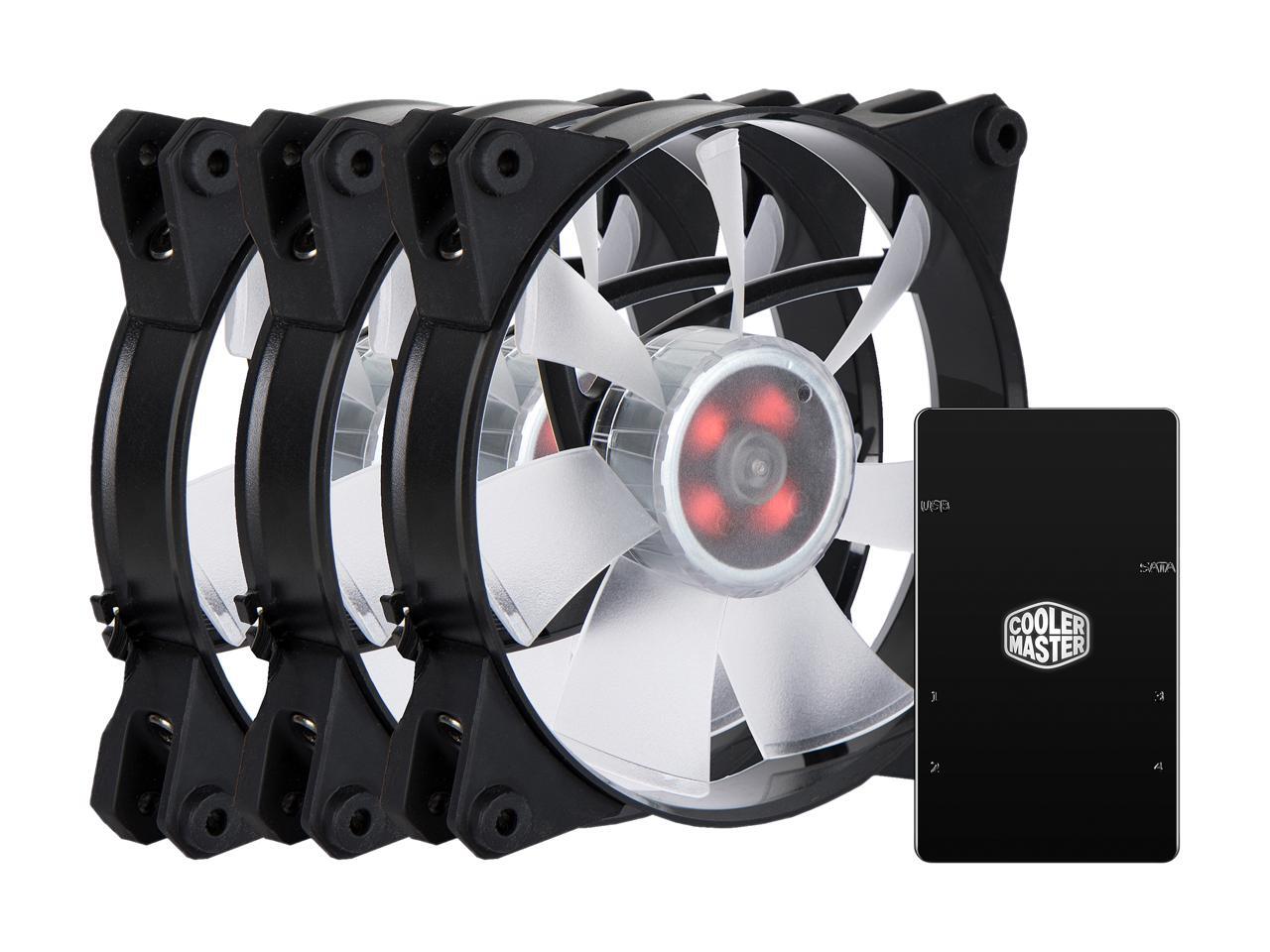 Cooler Master MasterFan Pro 120 mm Air Flow RGB Fan, 3 in 1 with RGB ...