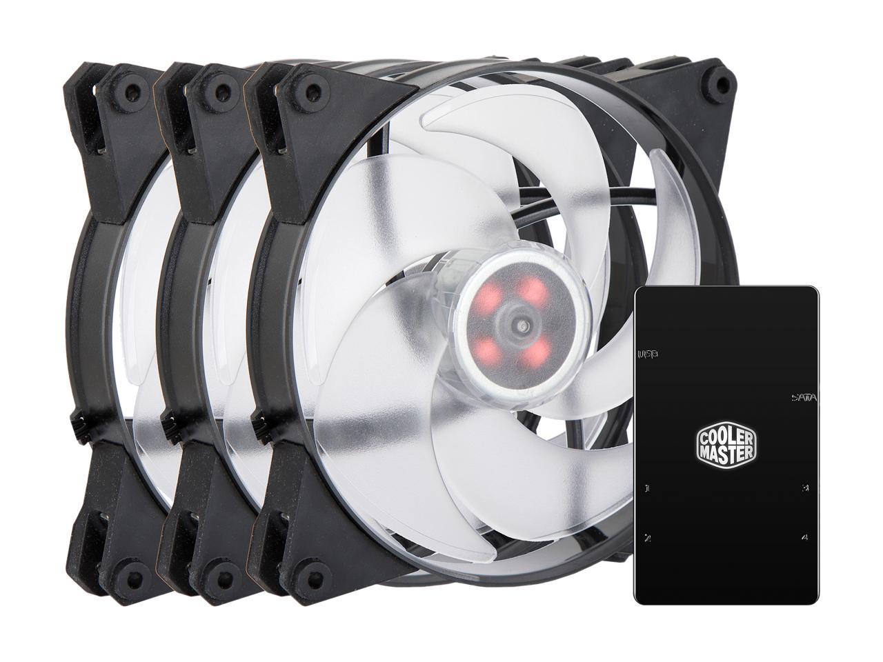 Cooler Master MasterFan Pro 140 mm Air Pressure RGB Fan, 3 in 1 with ...