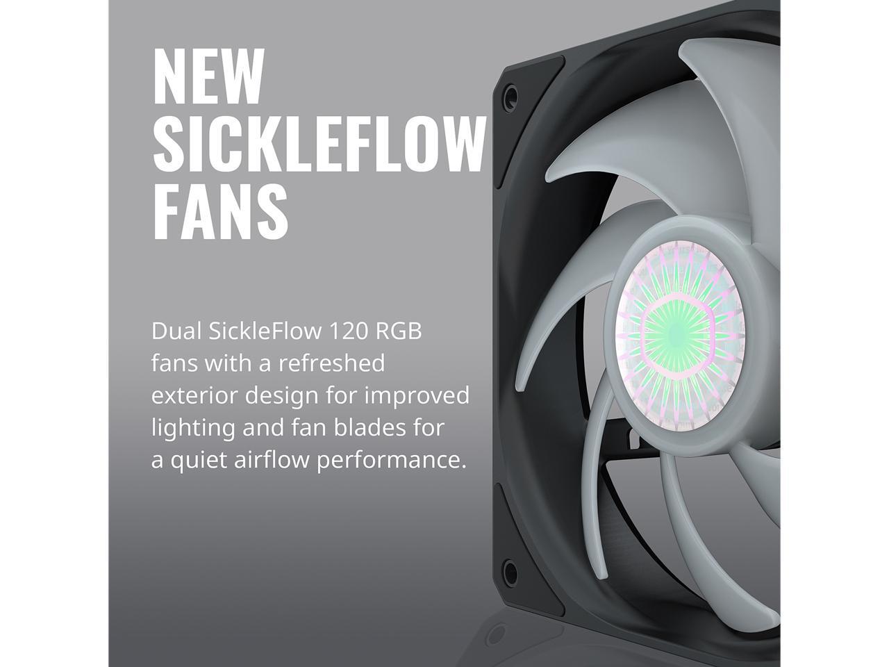 CoolerMaster MasterLiquid AIO CPU Liquid Cooler, 120mm - Newegg.com