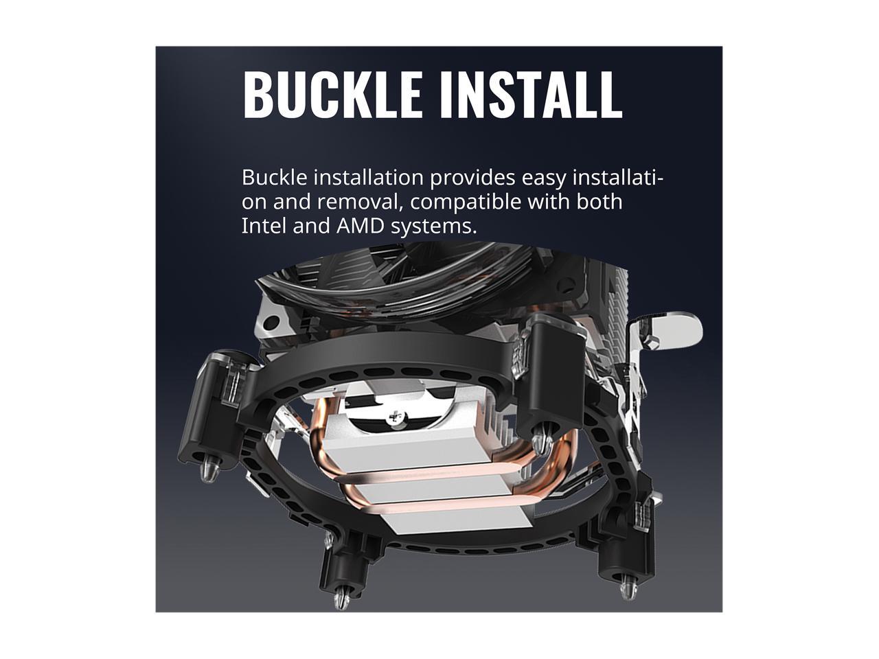 Cooler Master Hyper T20 Compact CPU Air Cooler with 2 Copper Heat Pipes ...