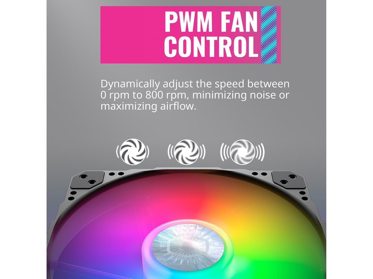 Cooler Master SickleFlow 200 ARGB Gen 2 Square Frame Fan, Customizable ...