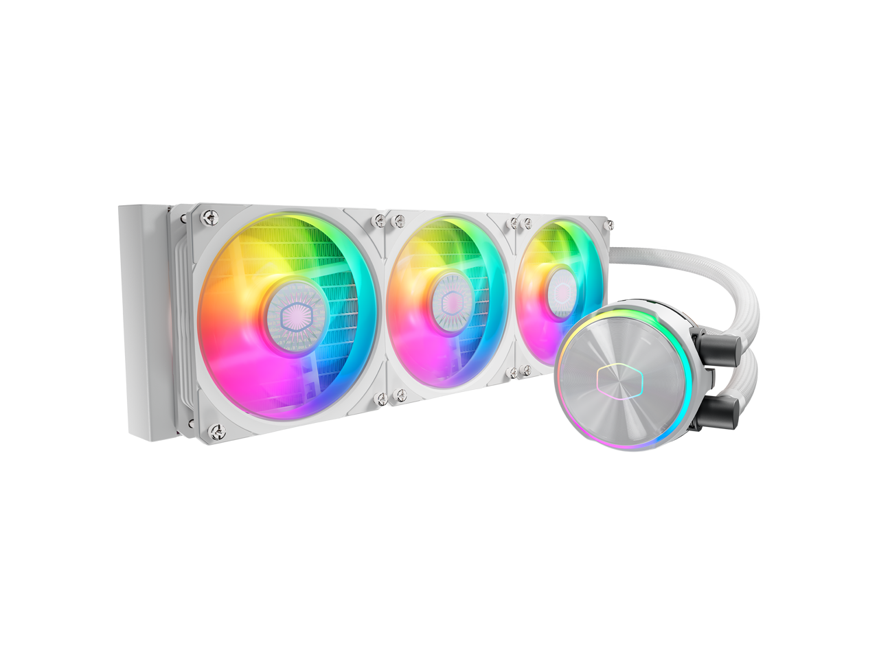 Cooler Master MasterLiquid PL360 FLUX White ARGB Close-Loop AIO Liquid ...